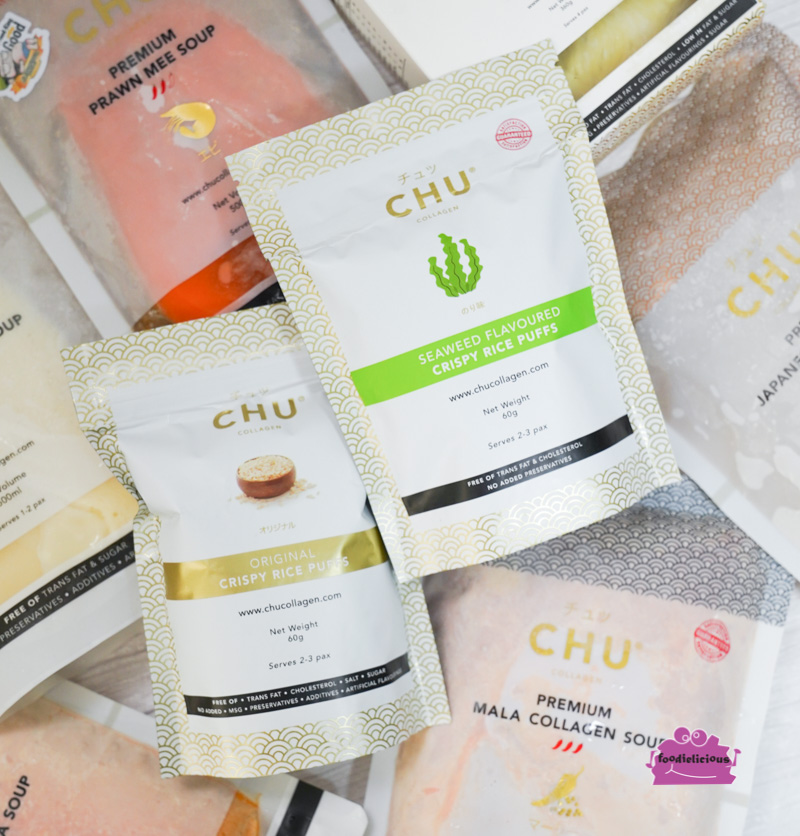 CHU Collagen Soup Base, Rice Puffs, Noodles (Review)-3 – oo-foodielicious