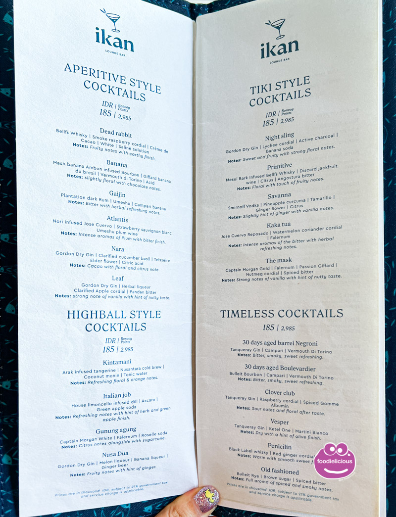 Ikan Restaurant & Bar, The Westin Resort Nusa Dua Menu – oo-foodielicious