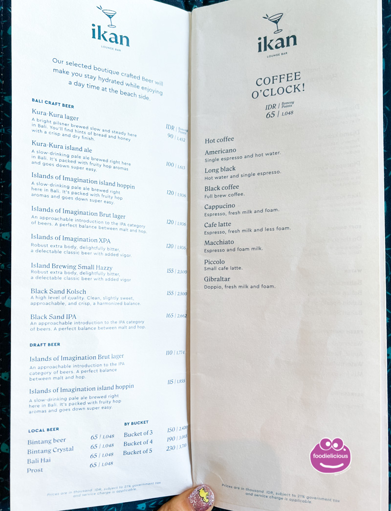 Ikan Restaurant & Bar, The Westin Resort Nusa Dua Menu – oo-foodielicious