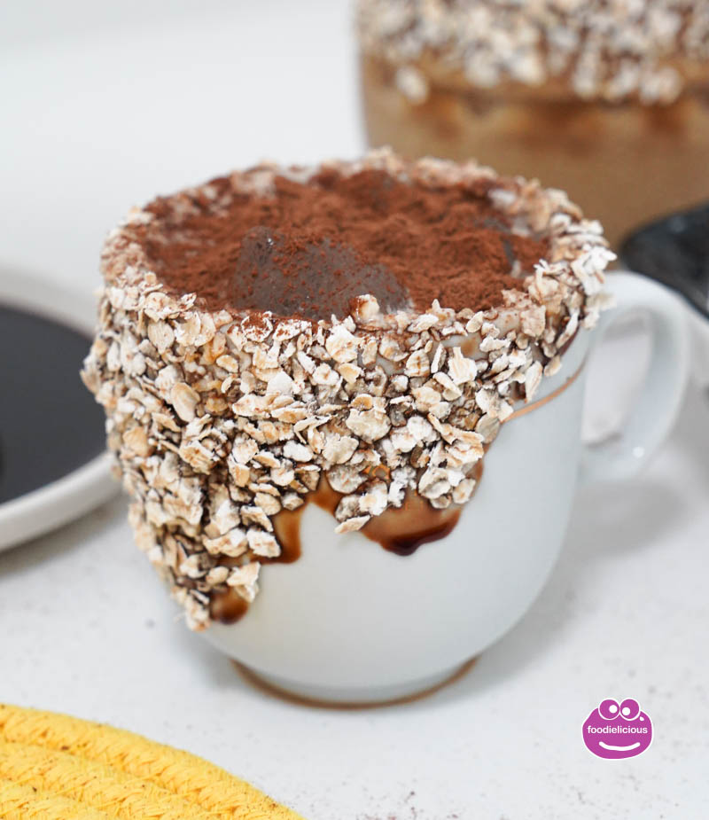 Coffee in Cup dipped in Chocolate Sauce and Oats Recipe – oo-foodielicious