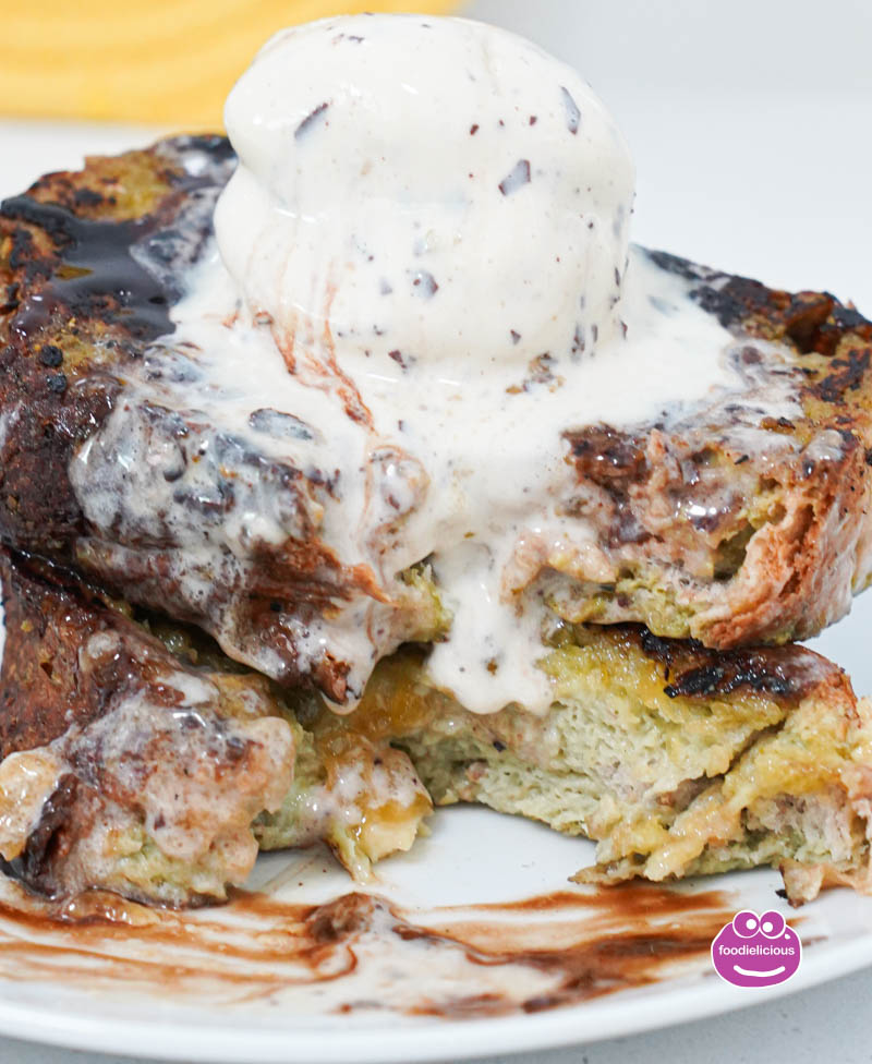 Matcha French Toast with Mint Chocolate Gelato Recipe-5 – oo-foodielicious