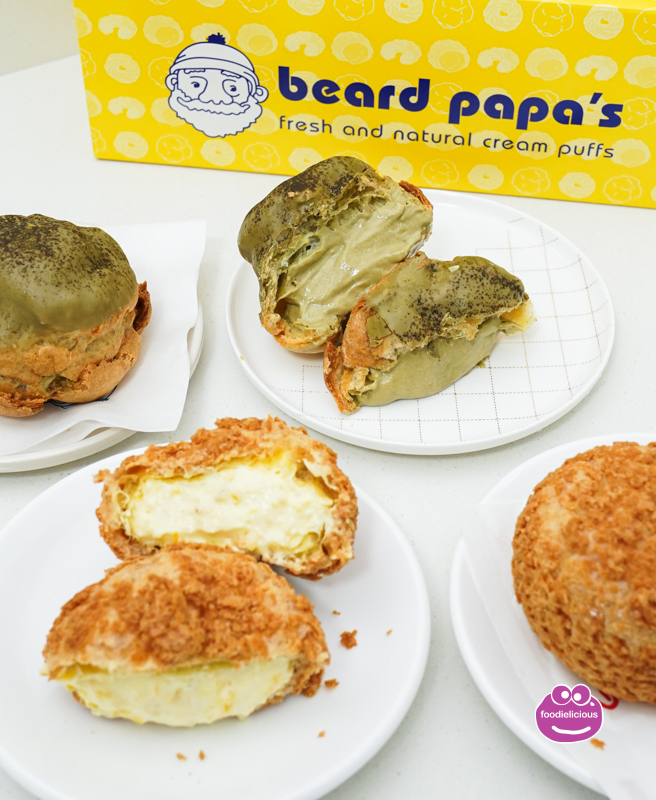 Beard Papa’s – Jackfruit Cream Puff and Hojicha Hokkaido Milk Puff – oo ...