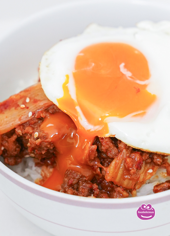 Impossible Beef Kimchi Rice Bowl with Fried Egg and Seaweed – oo ...